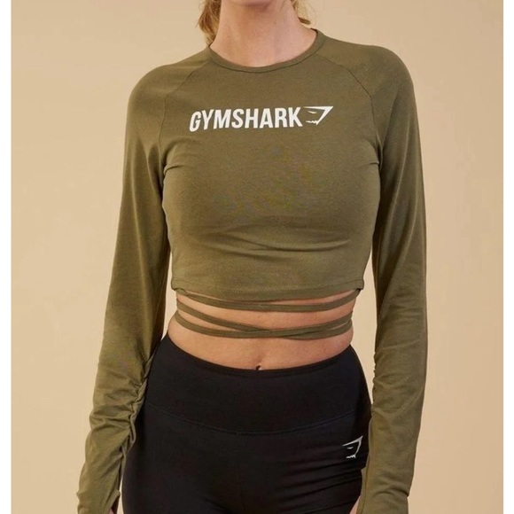 Gymshark | Tops | Nwt Gymshark Hp Ribbon Tie Long Sleeve Crop | Poshmark